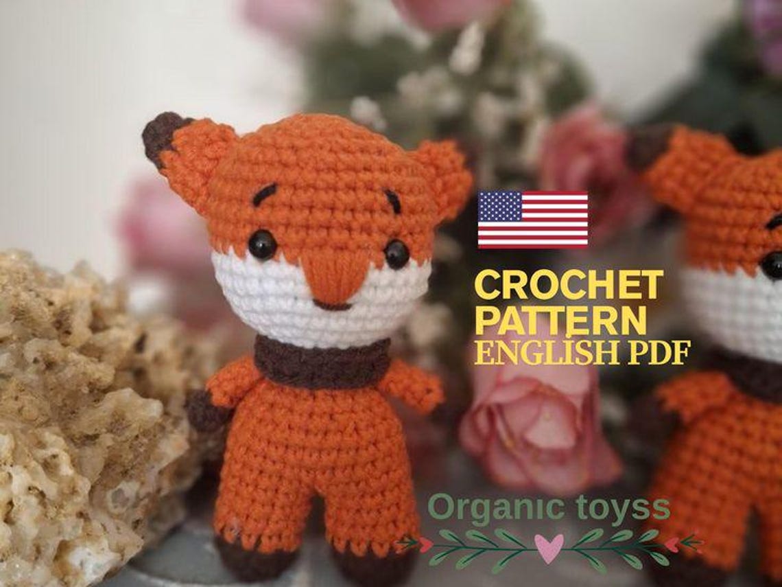 Crochet Mini Fox Pattern PDF - Tiny Amigurumi Woodland Animal Tutorial ...