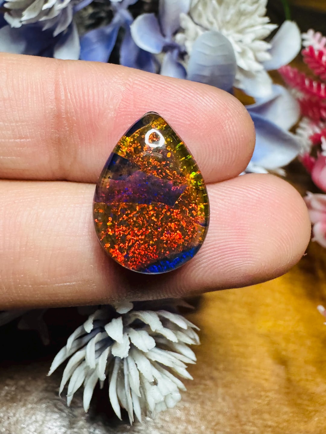 Handcrafted Opal Matrix Monarch Opal Cabochon Australian Opal Ring ...