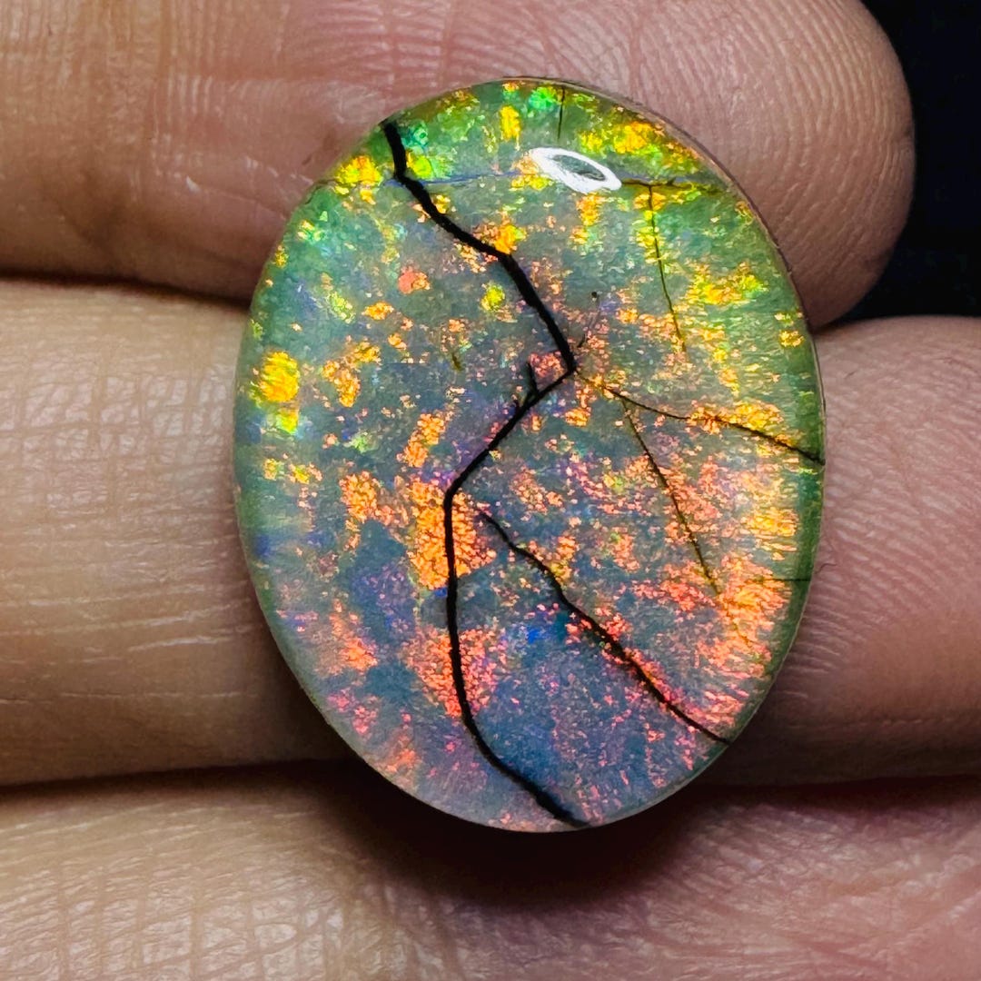 Rare Fire Matrix Monarch Opal Cabochon Australian Monarch Opal Ring ...
