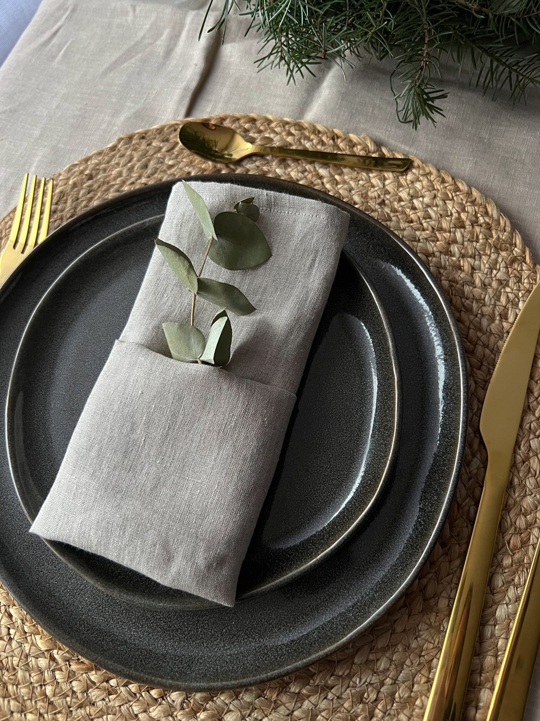 Linen Napkins, Soft Rustic Table Linens, Napkins Set, Wedding Napkins ...