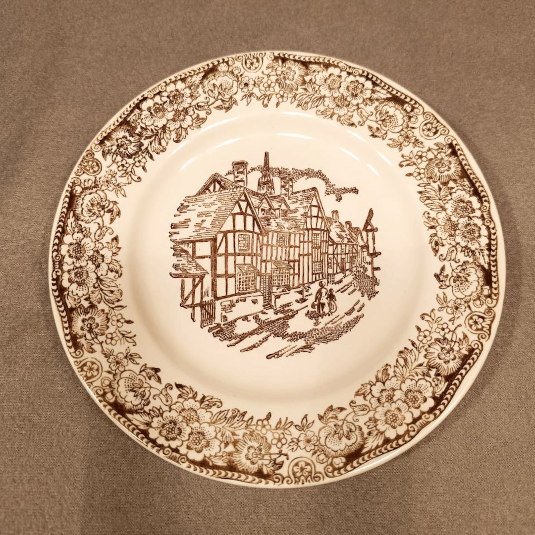 Vintage Tudor Village Side Plates by Broadhurst Ironstone Staffordshire ...
