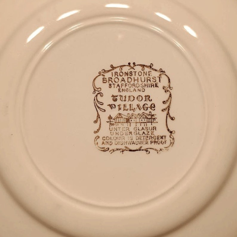 Vintage Tudor Village Side Plates by Broadhurst Ironstone Staffordshire ...