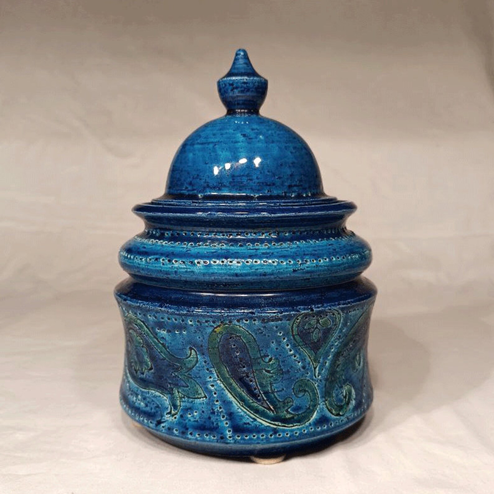Bitossi for Rosenthal Netter Blue Paisley Ginger Jar - Etsy