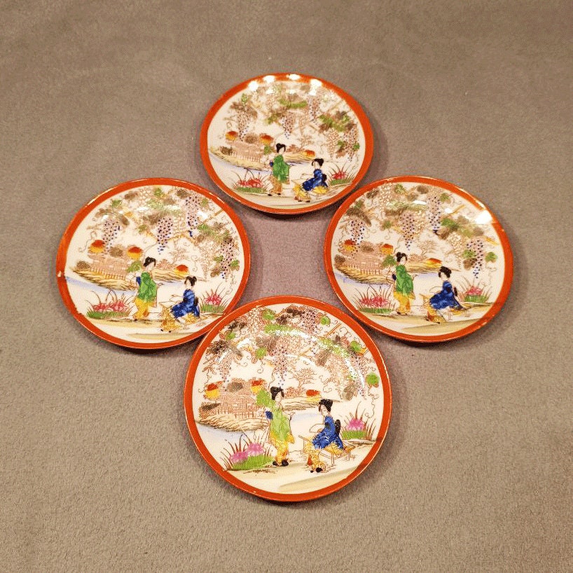 Japanese Tea Crockery Kutani - Japan - Mid 20th Century - Etsy
