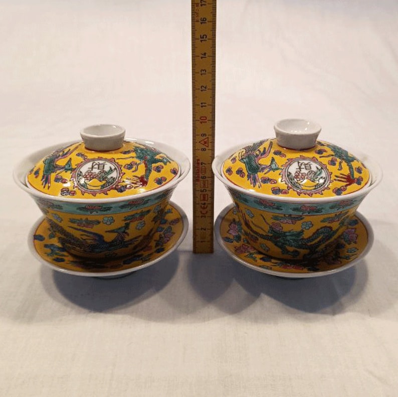Phoenix and Dragon Traditional Chinese Tea Cup - Etsy