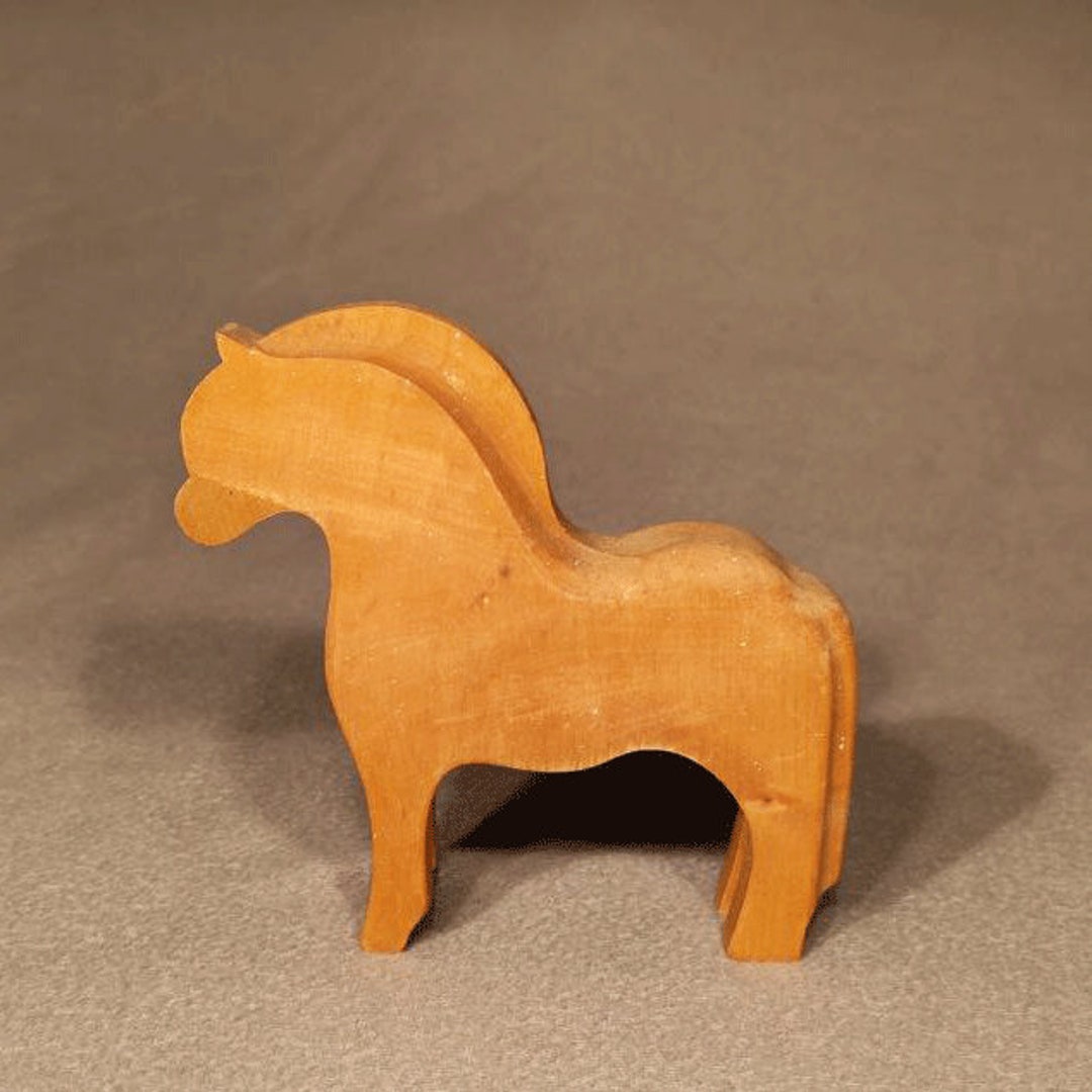 Vintage Norwegian Carved Wood Fjording Horse Figurine National Symbol ...
