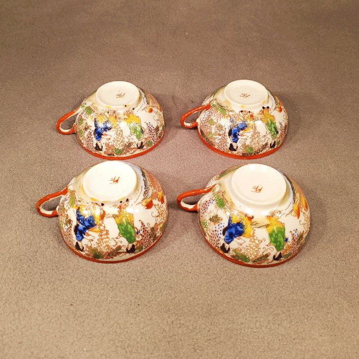 Japanese Tea Crockery Kutani - Japan - Mid 20th Century - Etsy