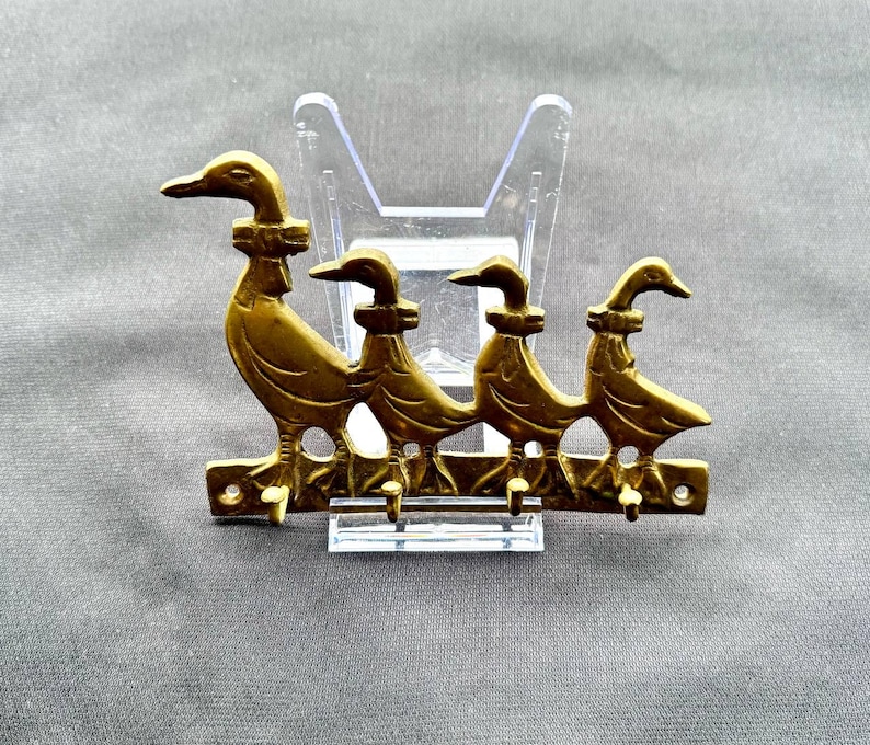 Vintage Duck Key Holder - Brass Goose Vintage Key Holder - Brass Duck ...