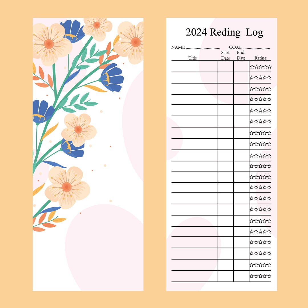 Printable Bookmark, Reading Log Tracker, Reading Journal, Reading ...