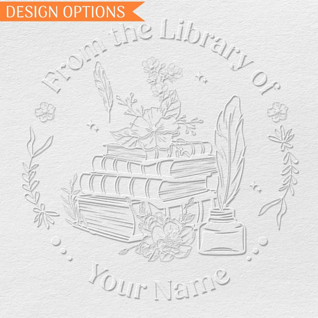 Magic Book Custom Embosser From the Library of Ex Libris Book Stamp ...