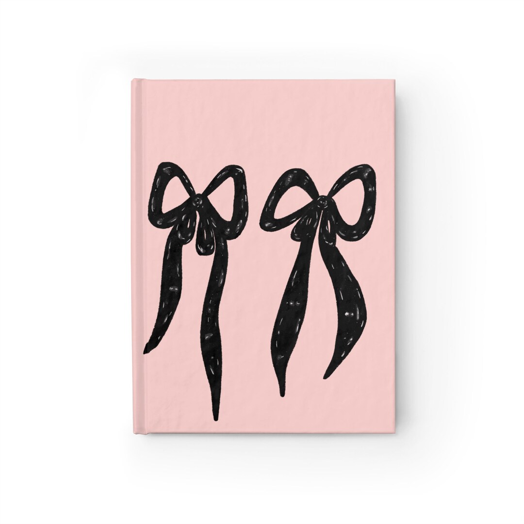 Black Bows Lined Journal Lined Notebook With Bows - Etsy