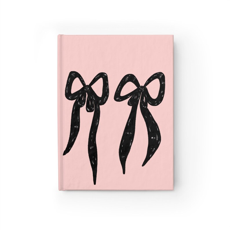 Black Bows Lined Journal Lined Notebook With Bows - Etsy