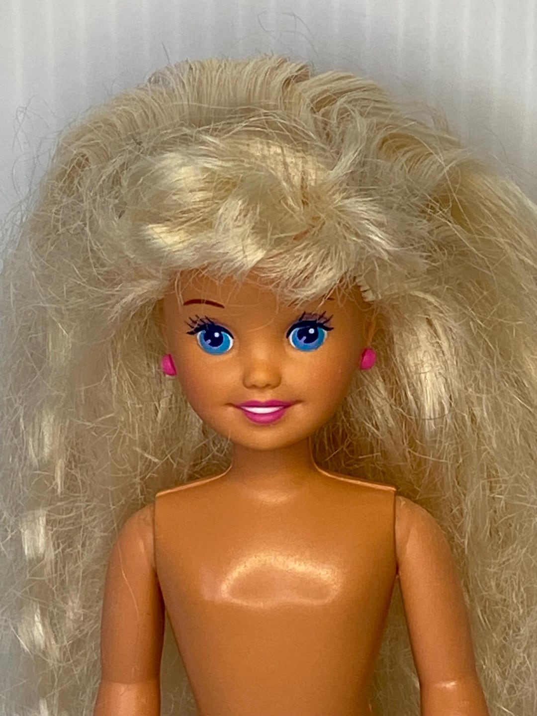 Vintage Barbie Mattel 1990's STACIE Doll Blonde Crimped Hair Blue Eyes ...