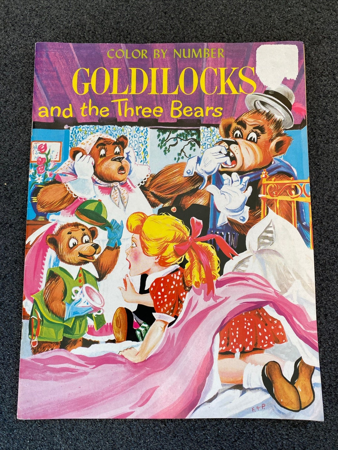 Vintage Color by Number goldilocks and the Three Bears Unused Coloring ...