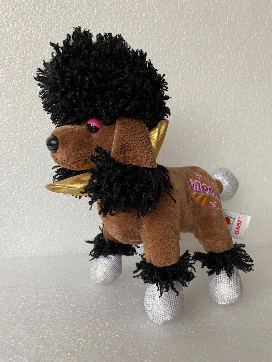 Ganz Webkinz Rockerz Poodle “groovy" Plush Toy Stuffed Animal ~ NO Code ...