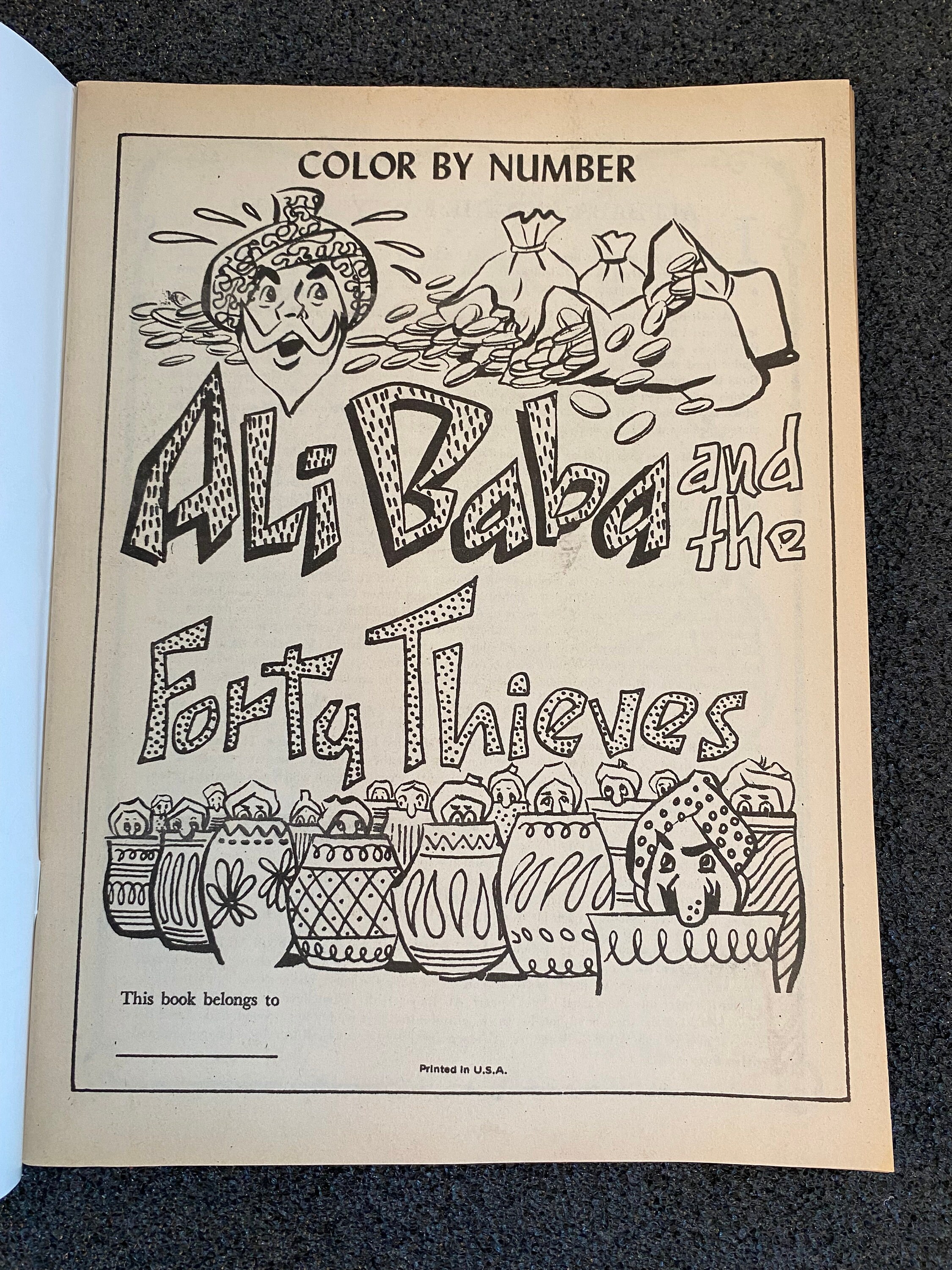 Vintage Color by Number ali Baba and the Forty - Etsy