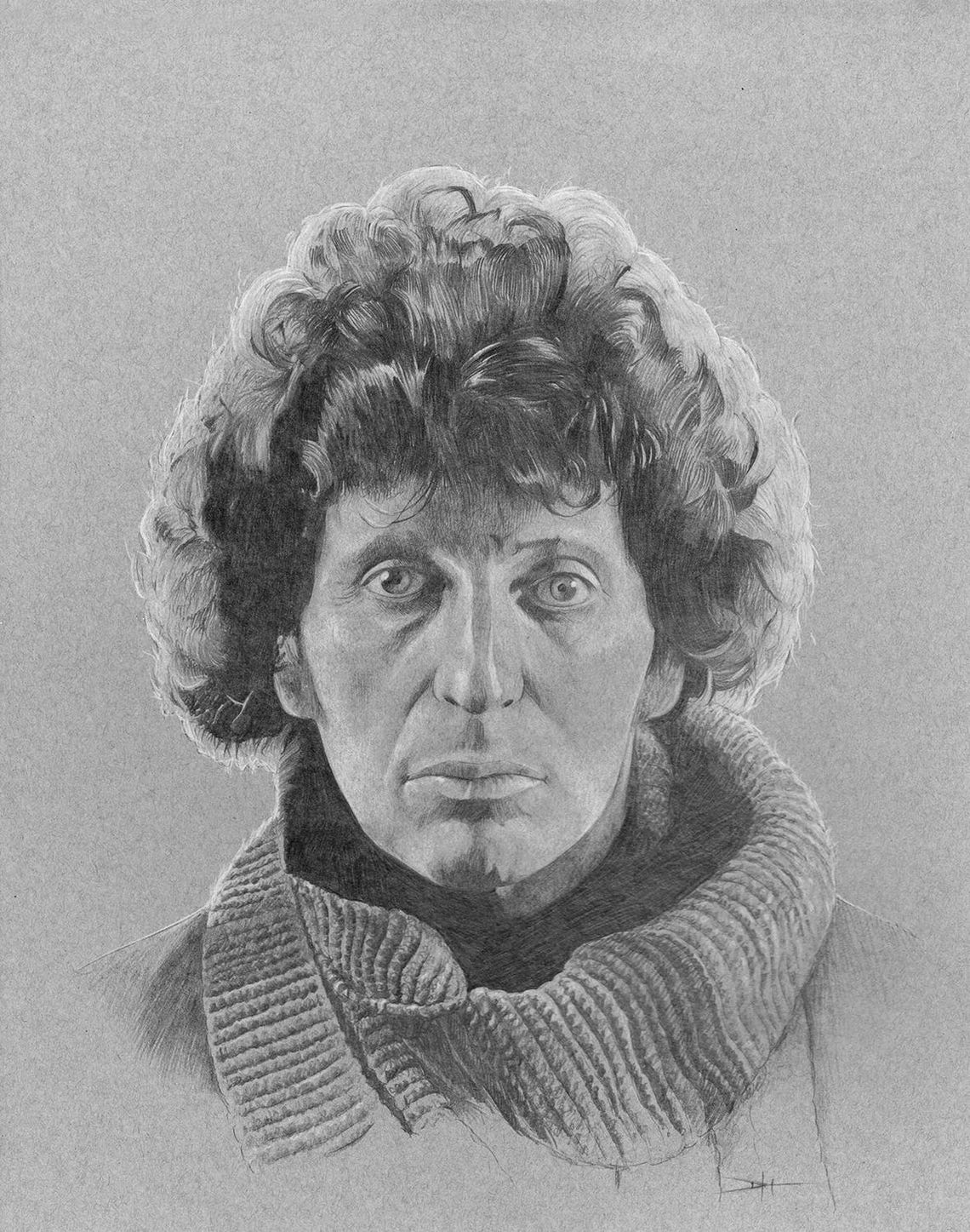 Dr Who Tom Baker Pencil Portrait - Etsy