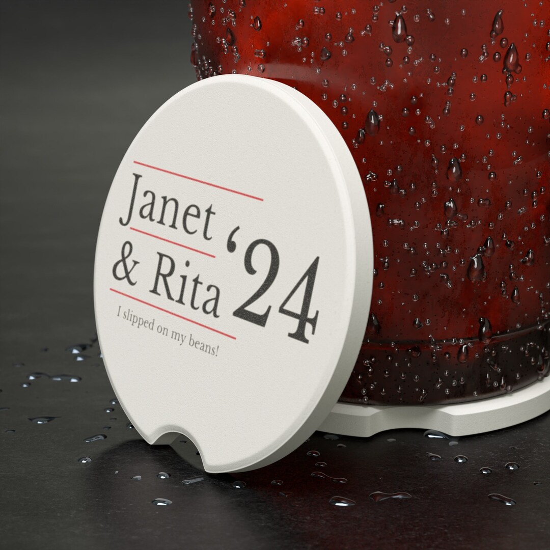 Bluey Janet & Rita 2024 I Slipped on My Beans Soapstone Car Coaster - Etsy