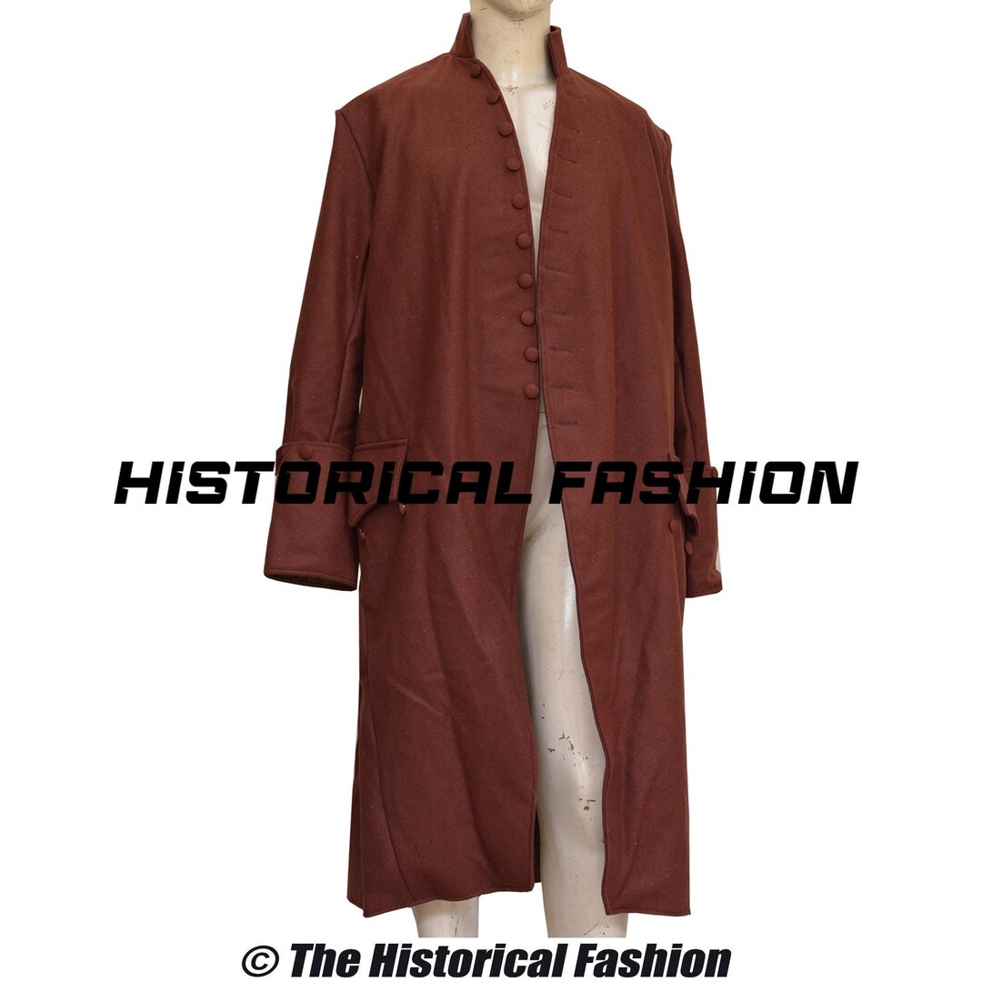 New Brown Frock 18th Coat, Colonial Coat, Merchant Gentleman Coat ...