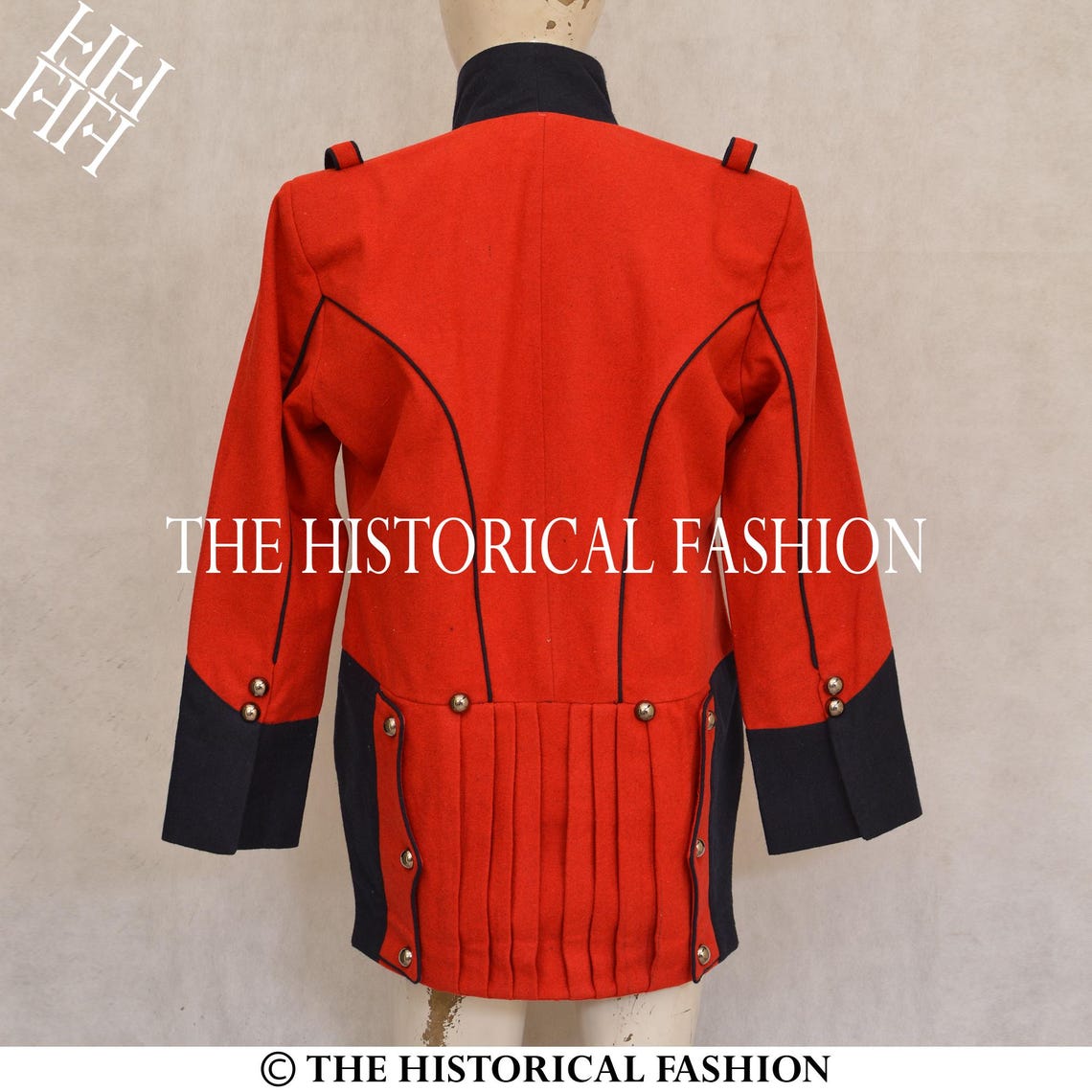 Red Wool Military Tailcoat: 18th Century British Red Coat - Etsy