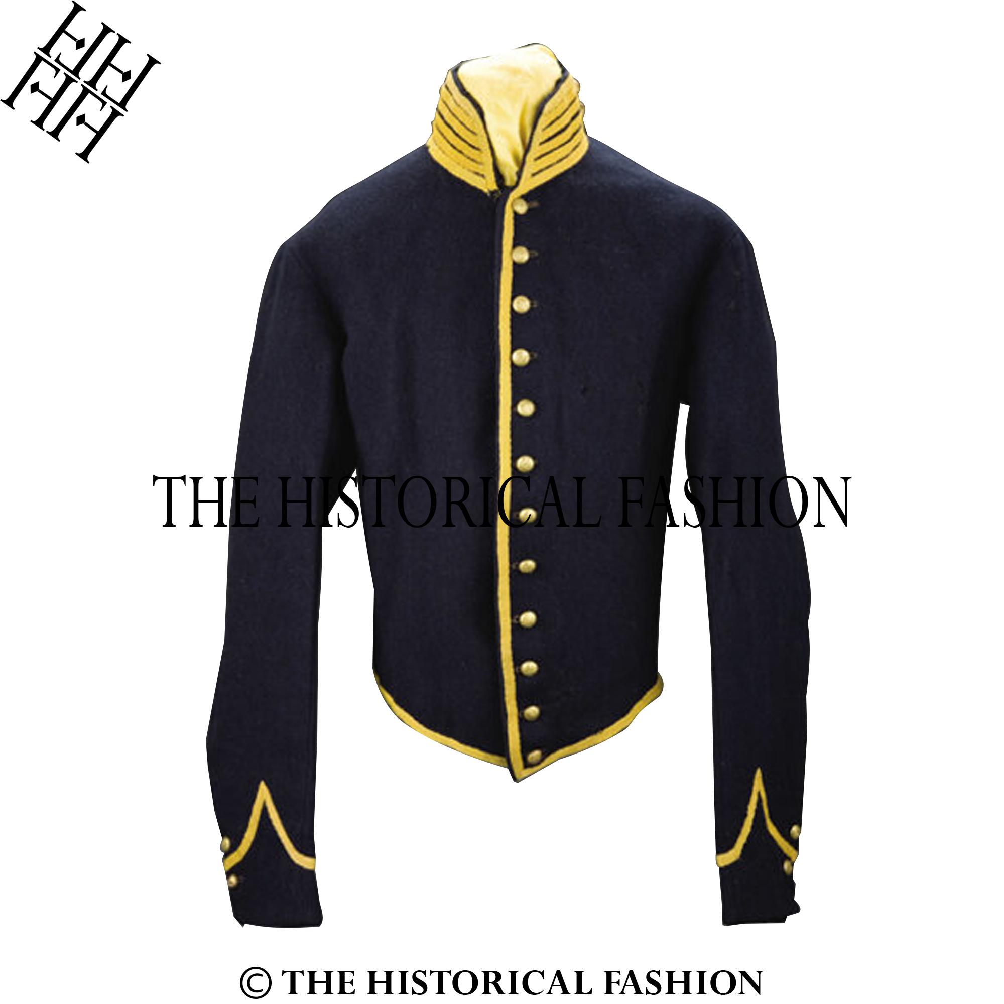 New Men Civil War Uniform, Man Shell Jacket, Cavalry Jacket Navy Blue ...