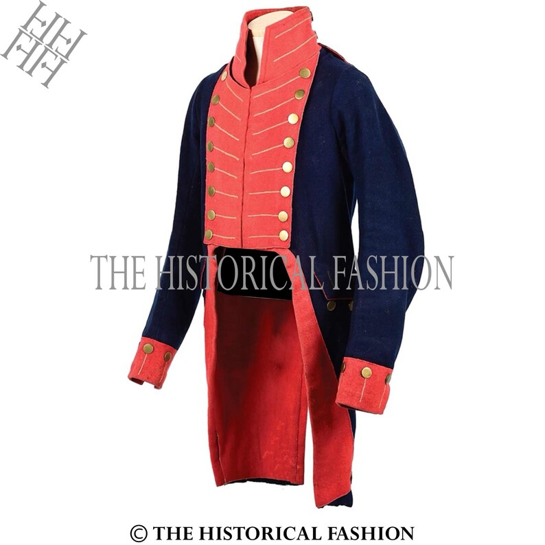 War of 1812 Wool Jacket: Navy Blue Military Artillery Coat - Etsy