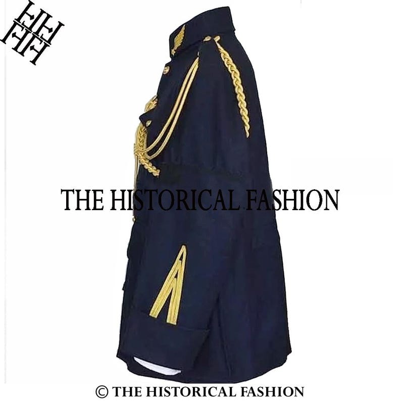 US Military Wool Jacket: Navy Blue Cavalry Style Tunic - Etsy Israel