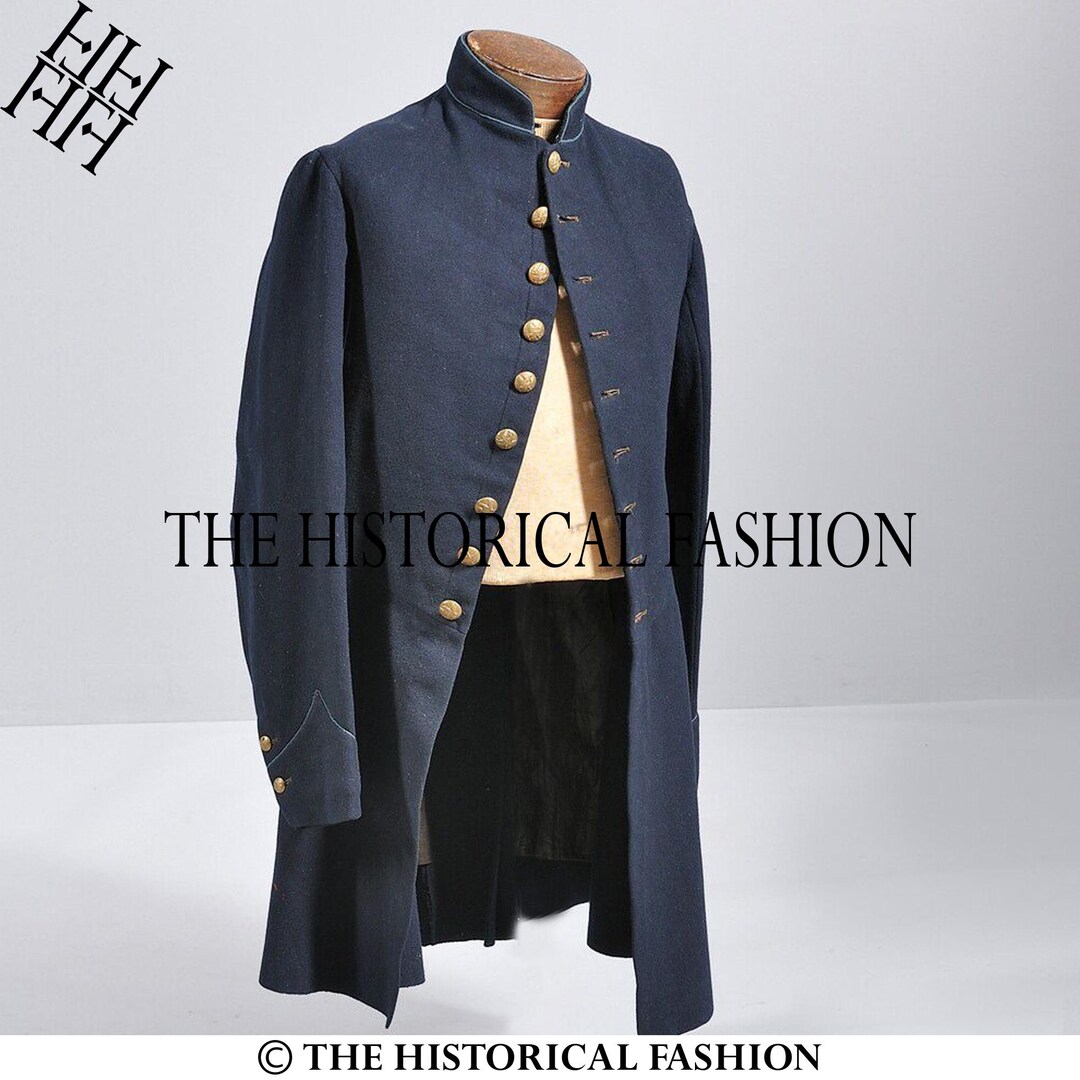 Model 1858 Wool Federal Frock Coat - Dark Blue Military Jacket - Etsy