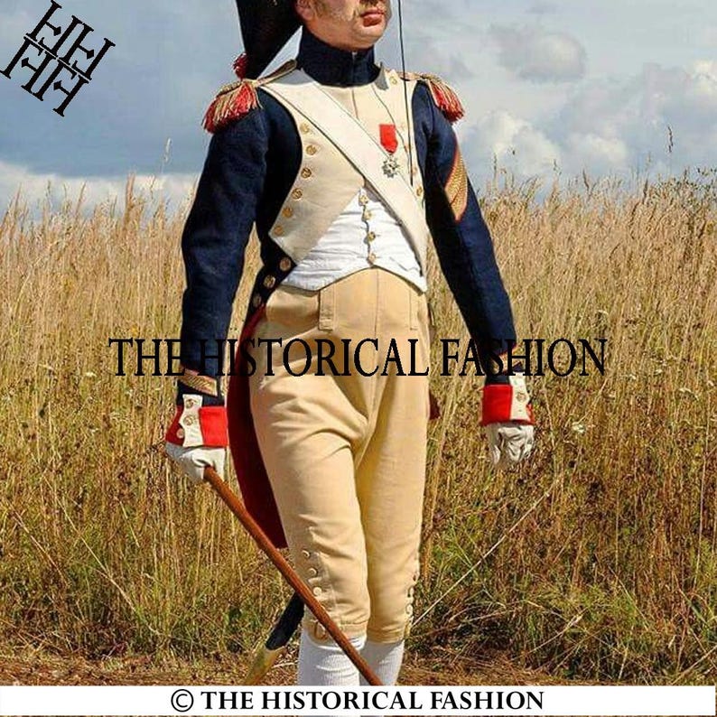 Napoleonic Imperial Guard Uniform: Navy Blue Wool French Soldier Coat ...
