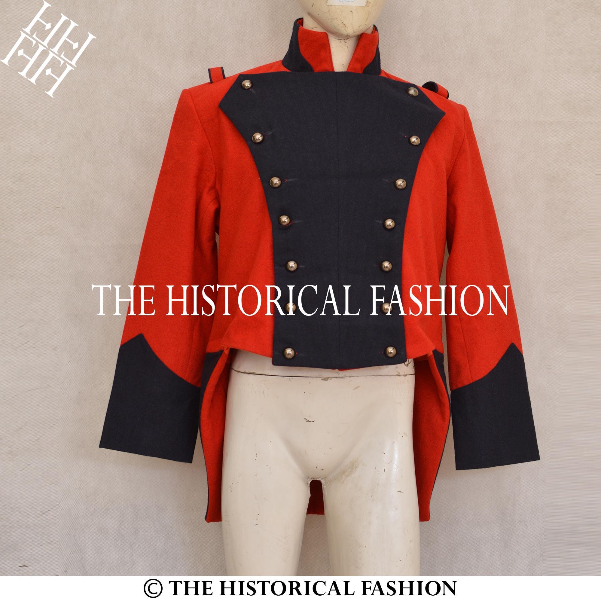 Red Wool Military Tailcoat: 18th Century British Red Coat - Etsy