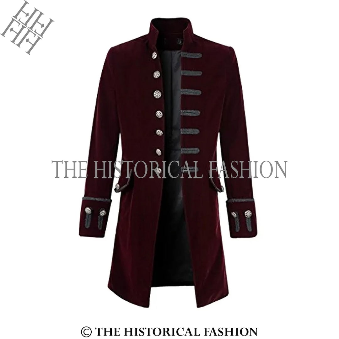 Men Frock Coat, Gothic Frock Coat, Steampunk Frock Coat, Goth Jacket ...