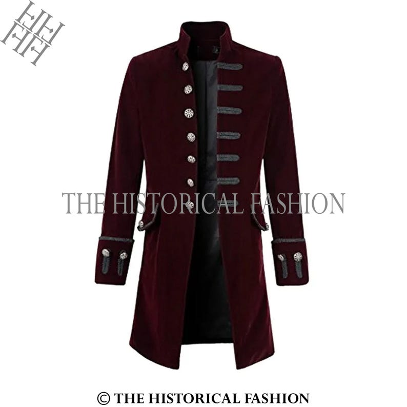 Men Frock Coat, Gothic Frock Coat, Steampunk Frock Coat, Goth Jacket ...