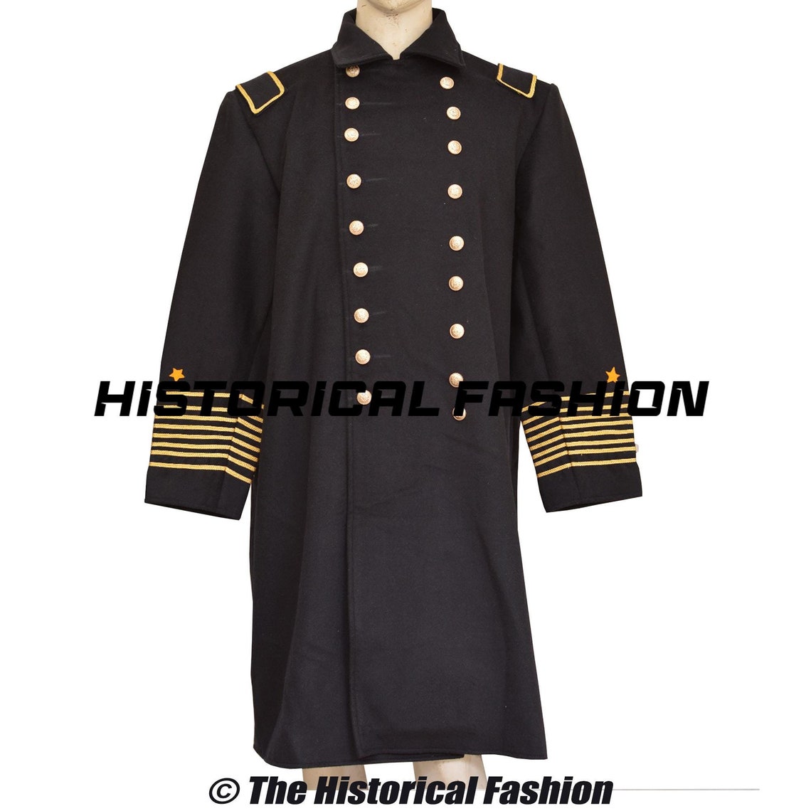 New Men Civil War Frock Coat, Naval Officer Frock Coat, Lieutenant ...