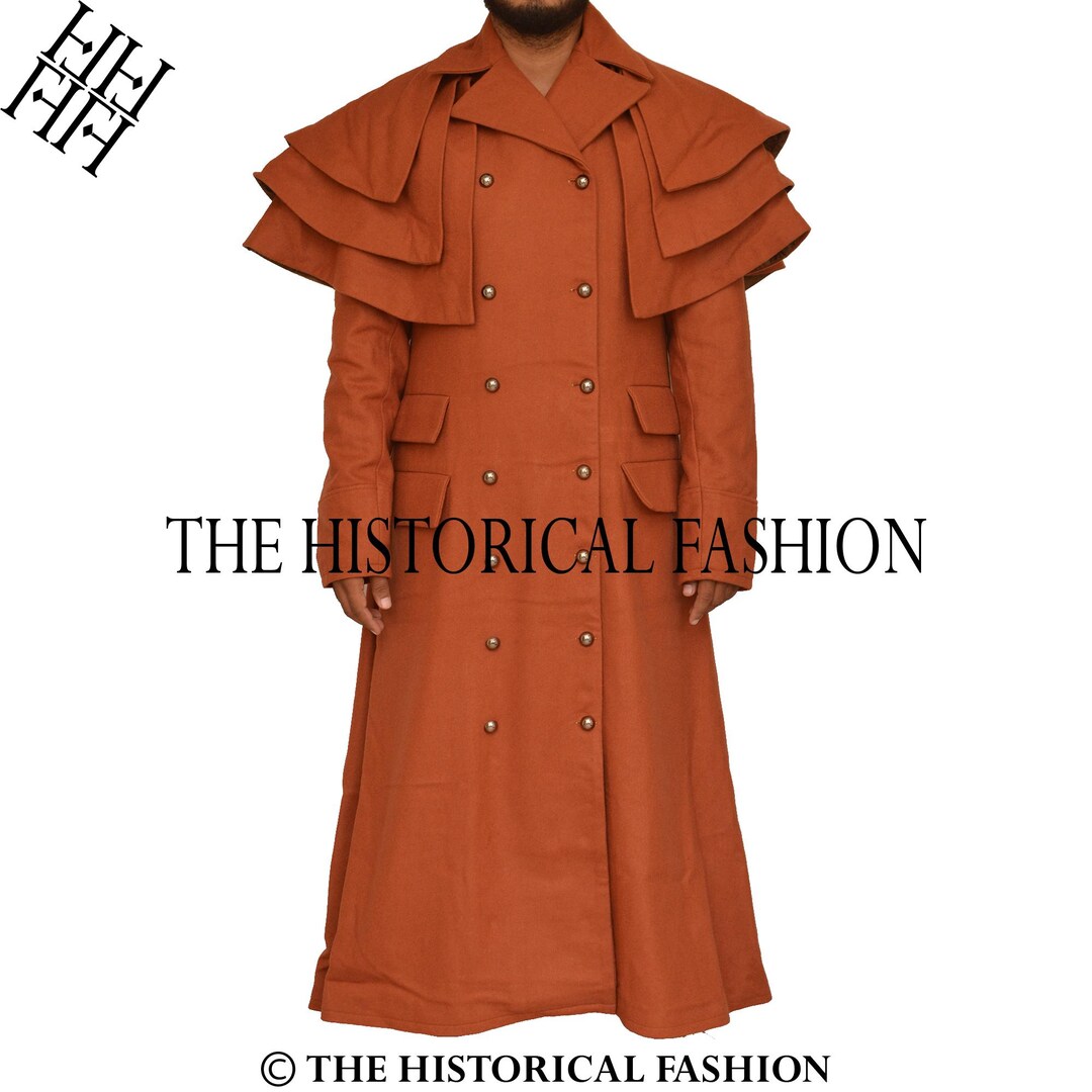 New Medieval Cloak, Steampunk Cloak, Garrick Overcoat, Halloween Cape ...