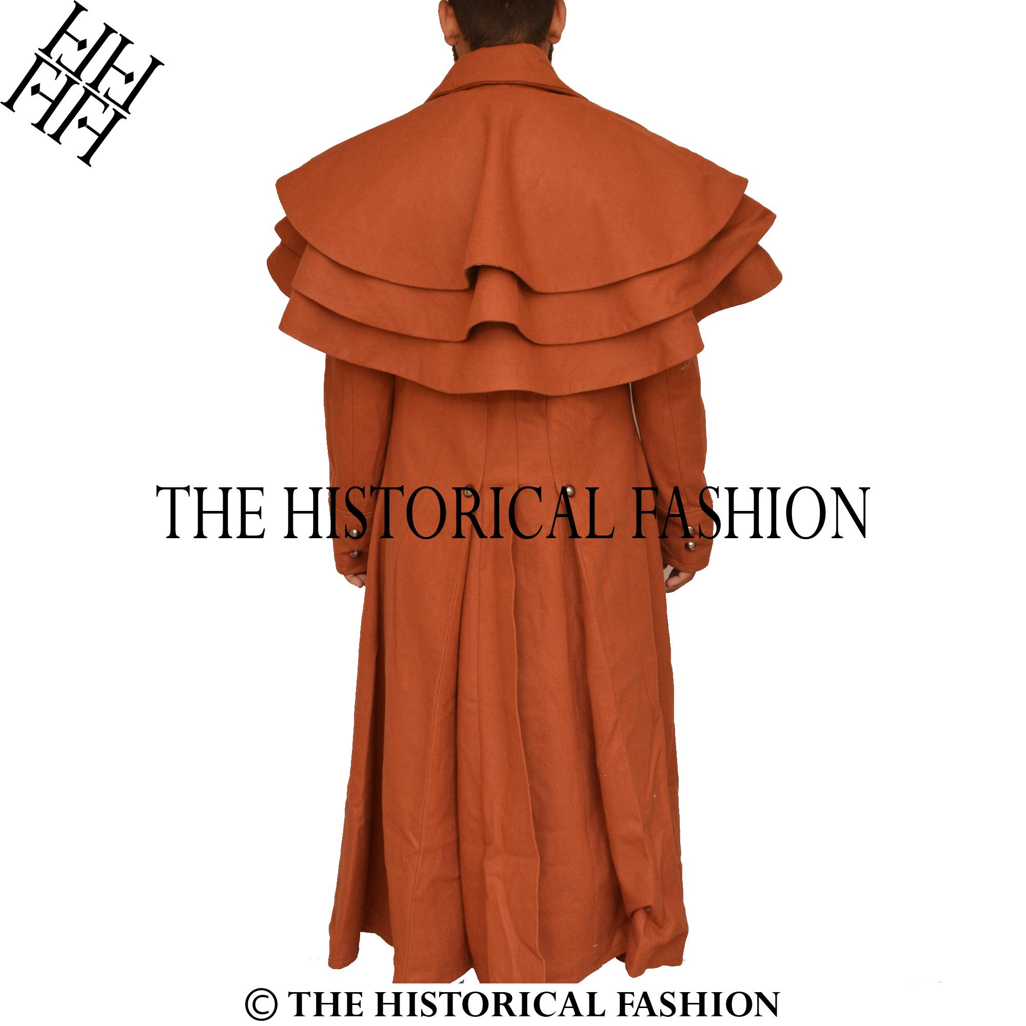 New Medieval Cloak, Steampunk Cloak, Garrick Overcoat, Halloween Cape ...