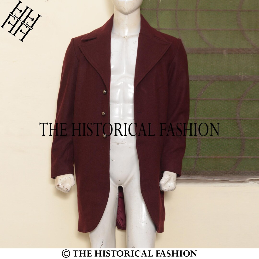 New Men Gentleman Frock Coat, Regency Frock Coat, Victorian Frock Coat ...