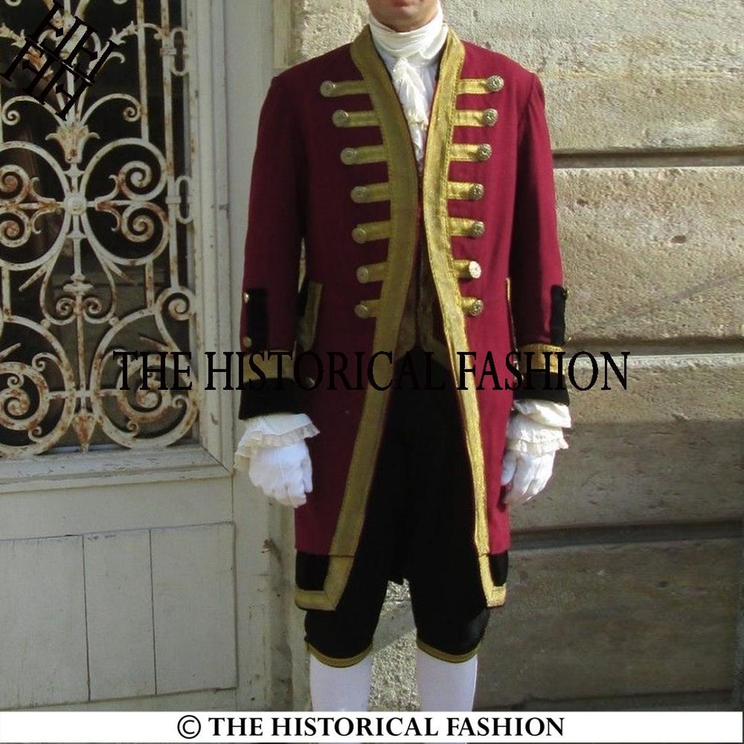 Georgian Maroon Wool Uniform: British Colonel Outfit - Etsy