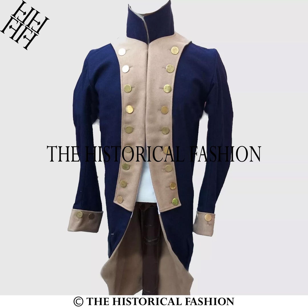 New Men Revolutionary War Uniform, Officer Regiment Jacket, Civil War ...