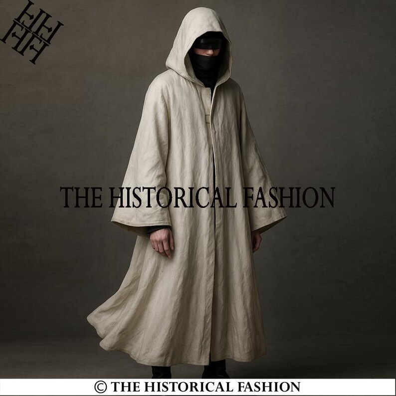 Off White Wool Hooded Cloak: Steampunk Priest Costume - Etsy