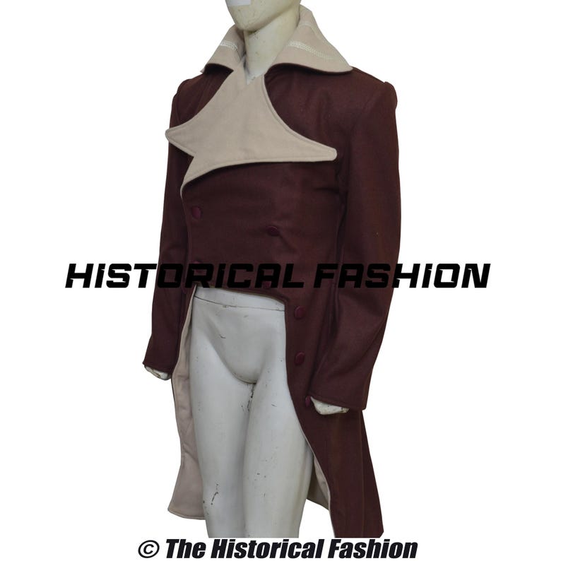 Men's Brown Wool Regency Tailcoat: Mr. Darcy Style - Etsy