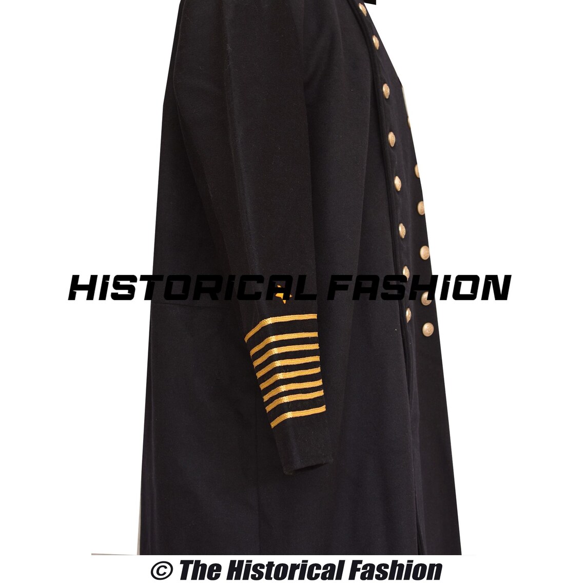 New Men Civil War Frock Coat, Naval Officer Frock Coat, Lieutenant ...