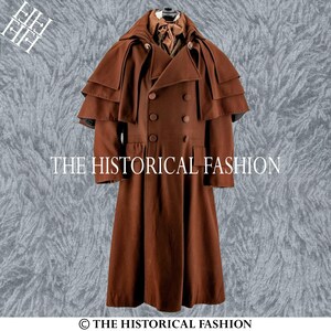 Brown Wool Regency Greatcoat: Bridgerton Frockcoat Overcoat - Etsy