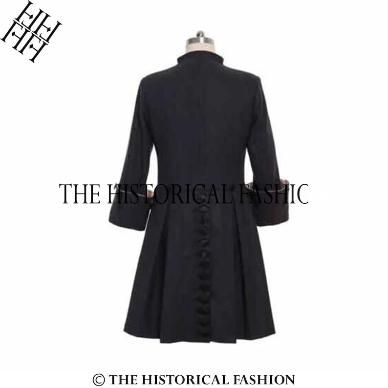 Men's Black Wool Frock Coat: Victorian Colonial Steampunk Jacket - Etsy