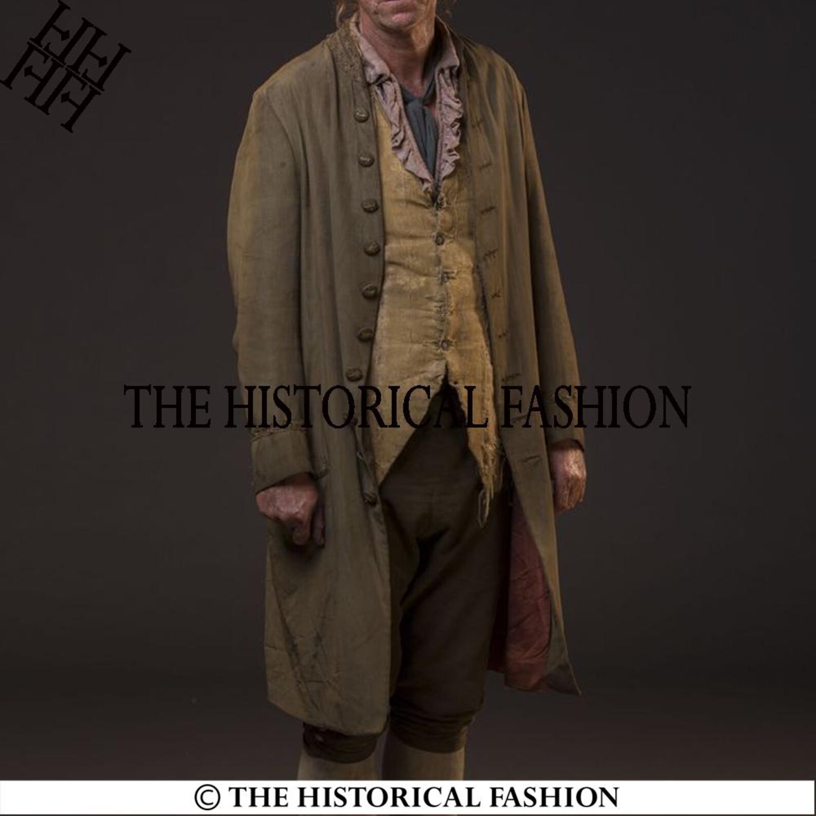 Men Brown Wool Steampunk Frock Coat, Trench Overcoat, Victorian Fashion ...