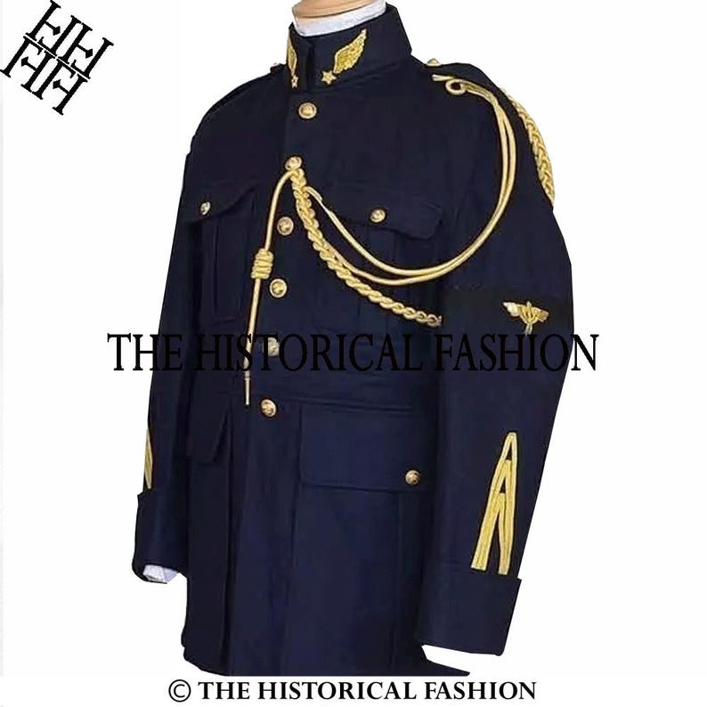 US Military Wool Jacket: Navy Blue Cavalry Style Tunic - Etsy Israel