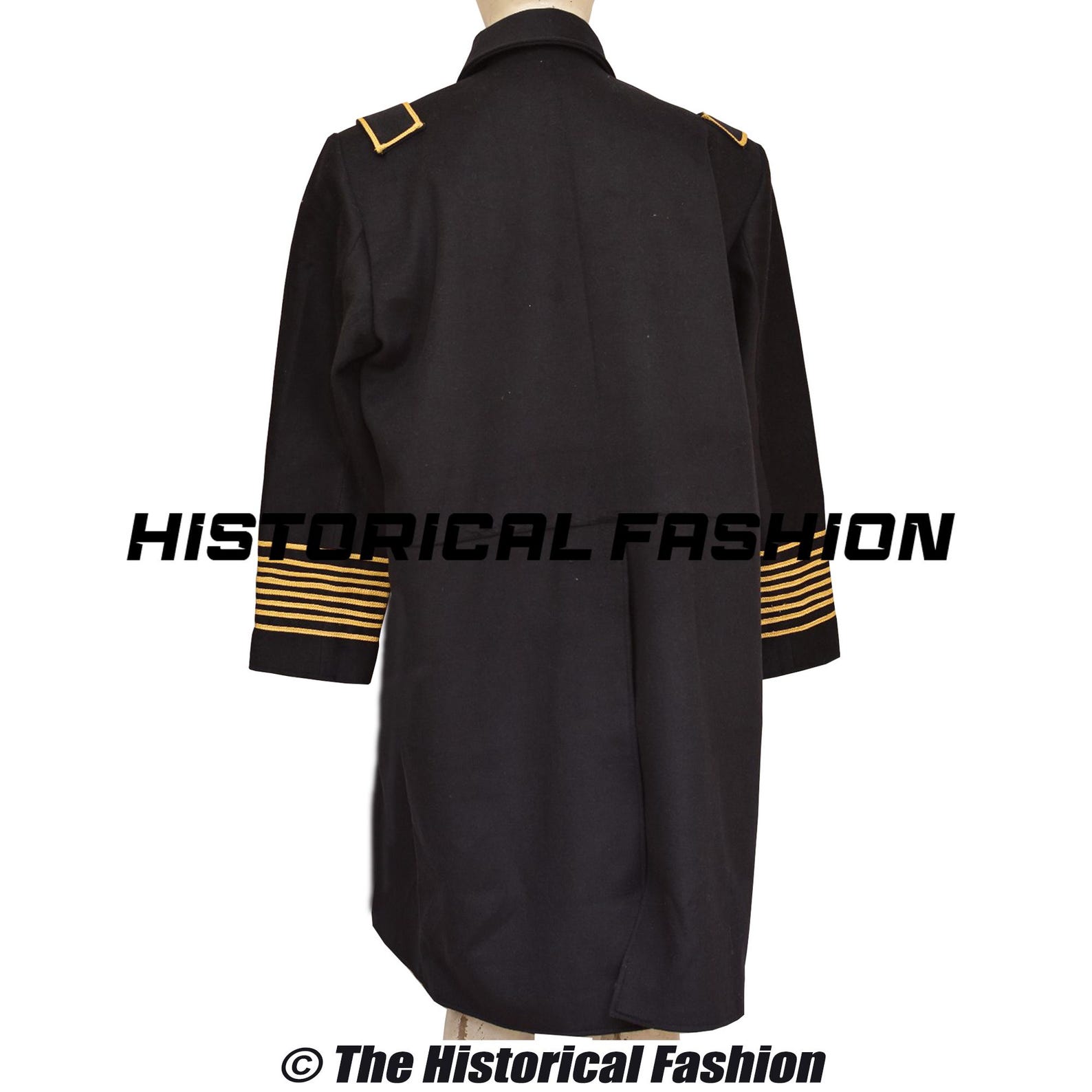 New Men Civil War Frock Coat, Naval Officer Frock Coat, Lieutenant ...