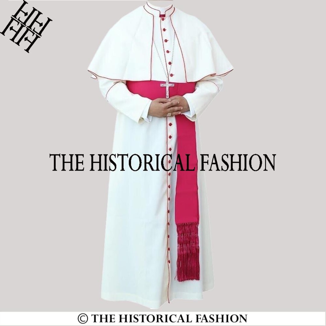 Elegant White Cotton Clergy Cassock: Medieval Priest Robe - Etsy