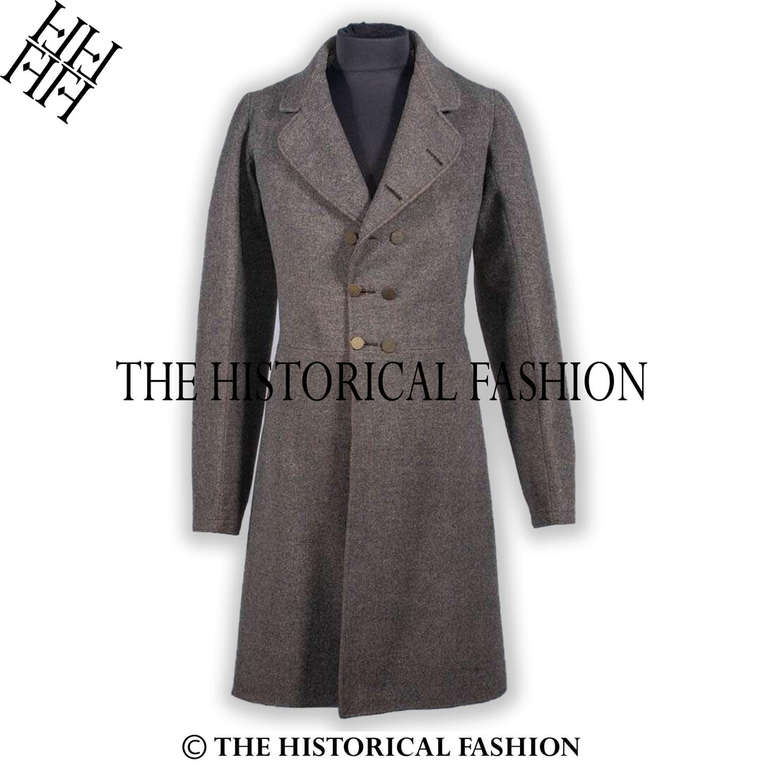 Men's Grey Wool Civil War Era Frock Coat - Victorian Regency Style - Etsy