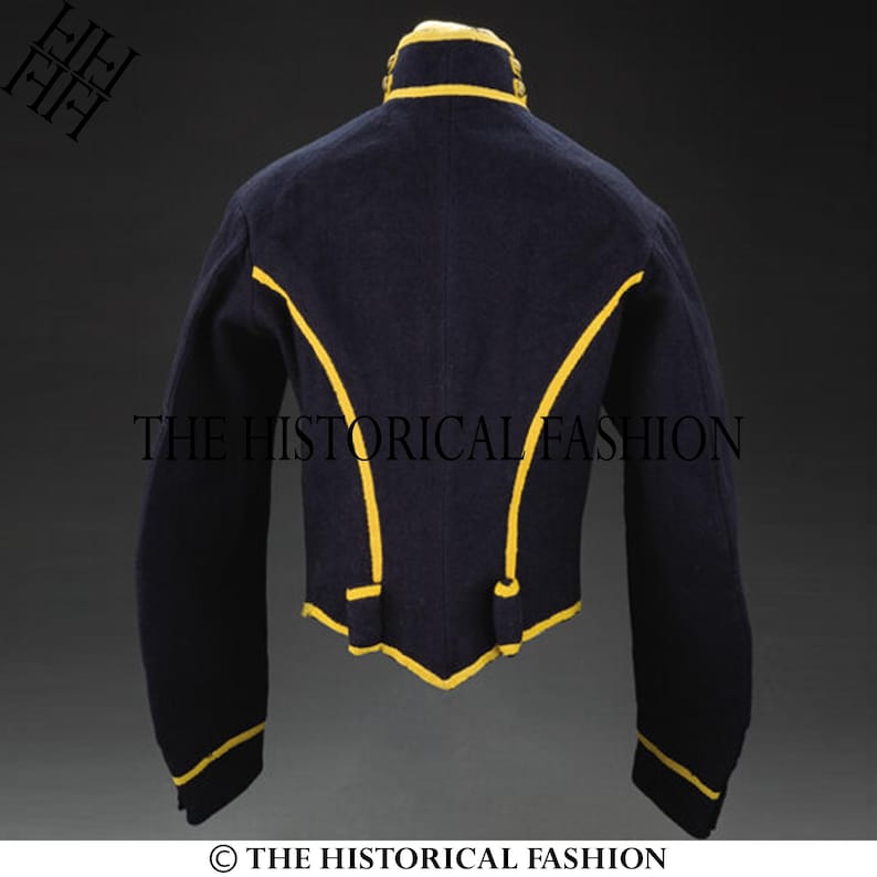 New Men Civil War Uniform, Man Shell Jacket, Cavalry Jacket Navy Blue ...