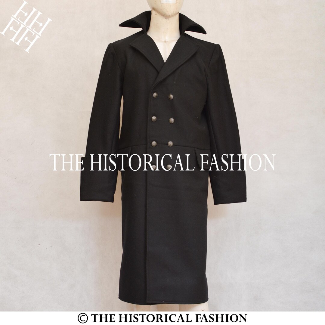 New Men Frock Coat, Gothic Frock Coat, Victorian Frock Coat, Military ...